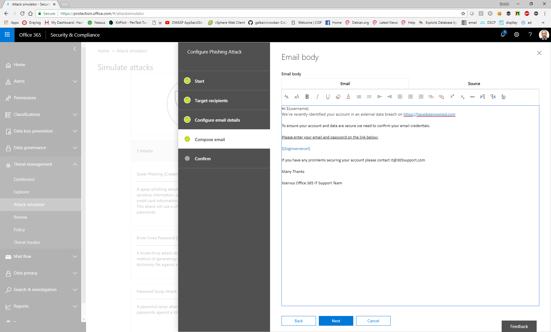 Office 365 Attack Simulator Overview – PwnDefend