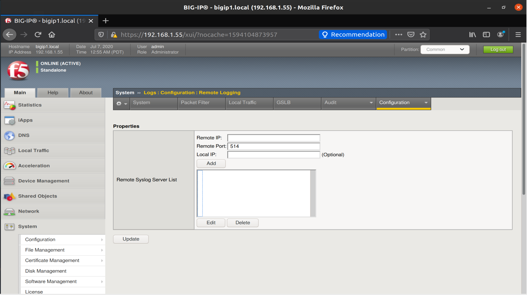 Configuring SYSLOG integration with F5 BIG-IP – PwnDefend Configuring SYSLOG integration with F5 BIG-IP – PwnDefend