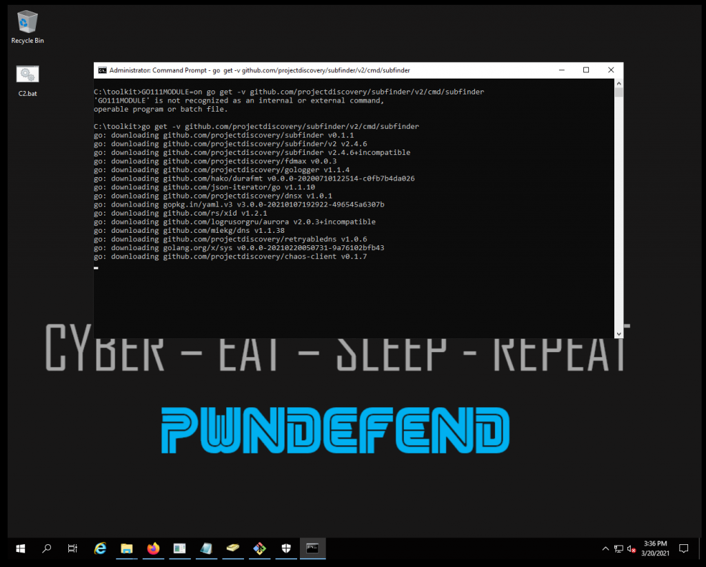 Installing Subfinder on Windows – PwnDefend